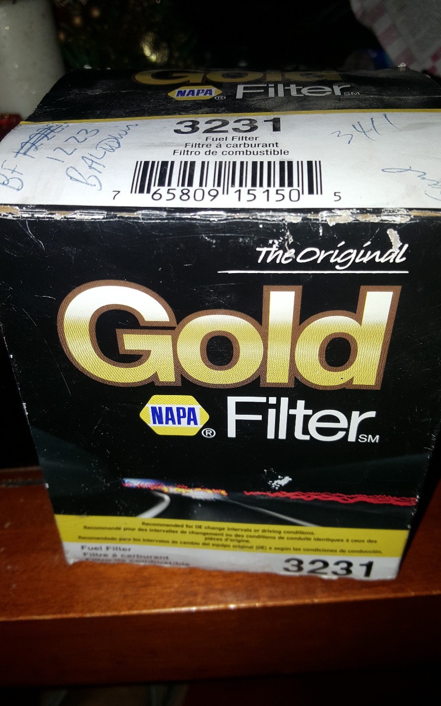 NAPA 3231 - Fuel filter cross reference