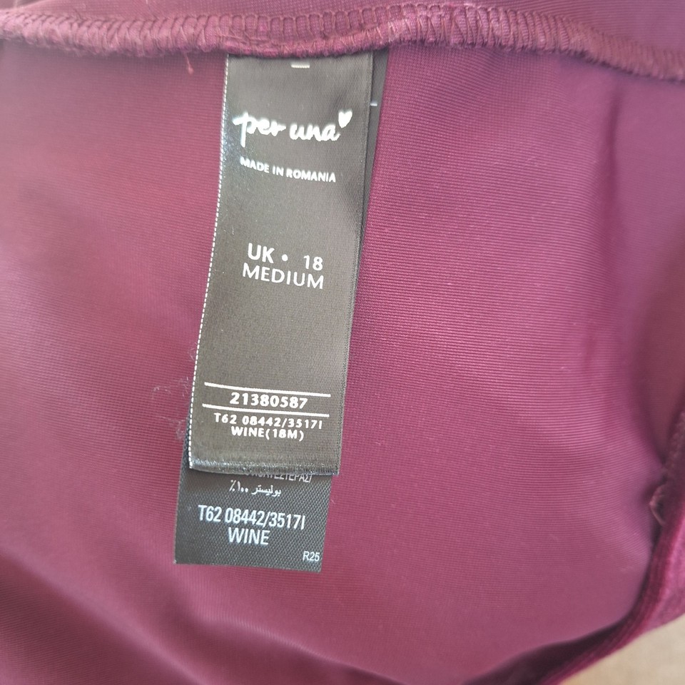 STUNNING PER UNA WINE VELVET STRETCH MAXI DRESS SIZE 18 BRIDGERTON CHIC ...