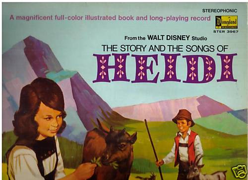 Rare-Heidi-The Story and Songs of Heidi 1968 Walt Disney-[194]-Book ...