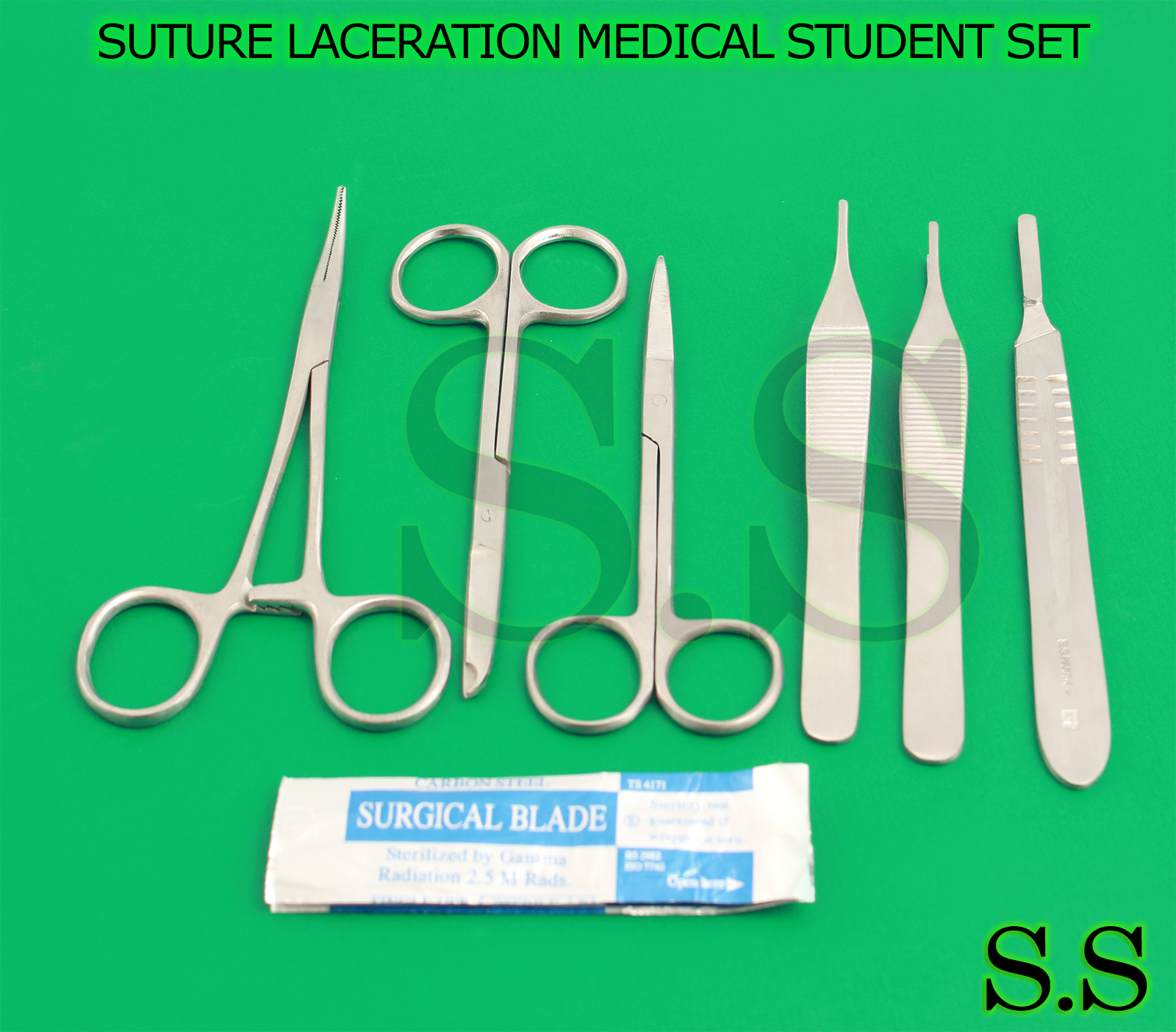 6 PCS SUTURE LACERATION MEDICAL STUDENT SURGICAL INSTRUMENTS SET KIT+5 ...