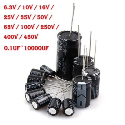 Radial Aluminium Electrolytic Capacitor Many(Capacitance / Voltages ...