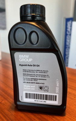 Genuine BMW 500ml Hypoid G4 Rear Axle Differential Oil 83222447362 ...