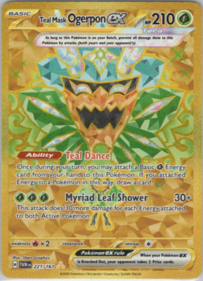 Pokemon - Teal Mask Ogerpon ex 221/167 - Gold Secret Rare - Twilight ...
