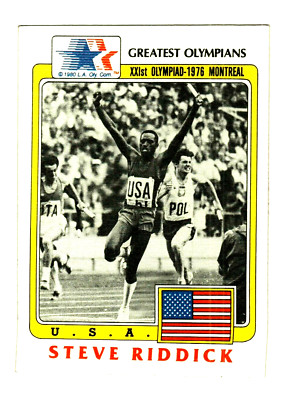1983 Topps History’s Greatest Olympian STEVE RIDDICK Trading Card #51 ...