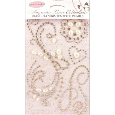 Ultimate Crafts MAGNOLIA LANE Collection BLING FLOURISHES with PEARLS ...