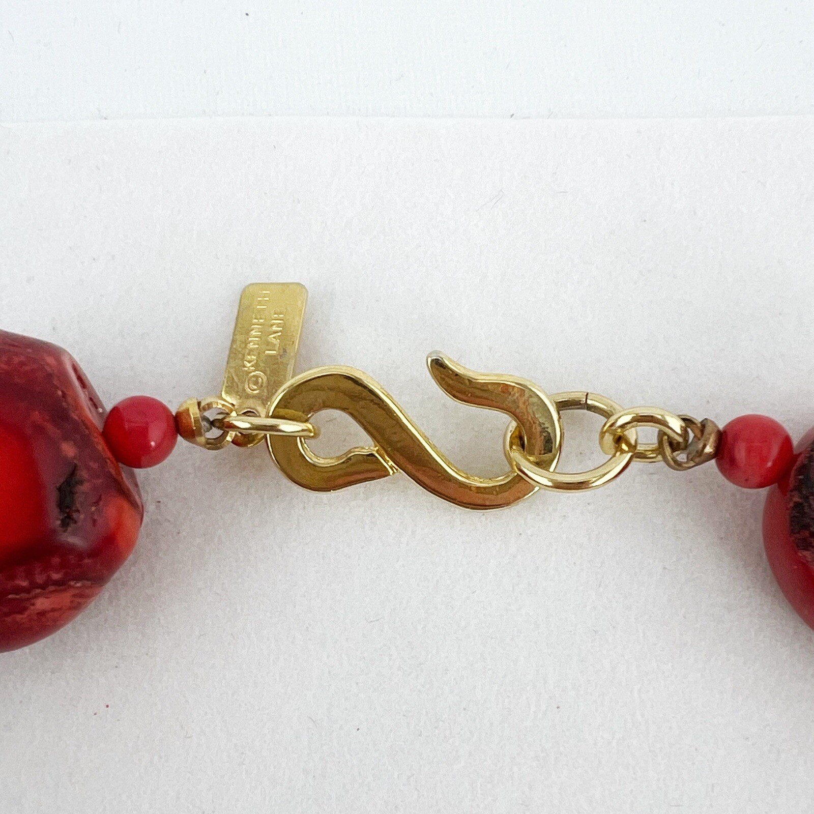 Vintage Kenneth Lane Dyed Red Isididae Lamouroux Bamboo Coral Necklace ...