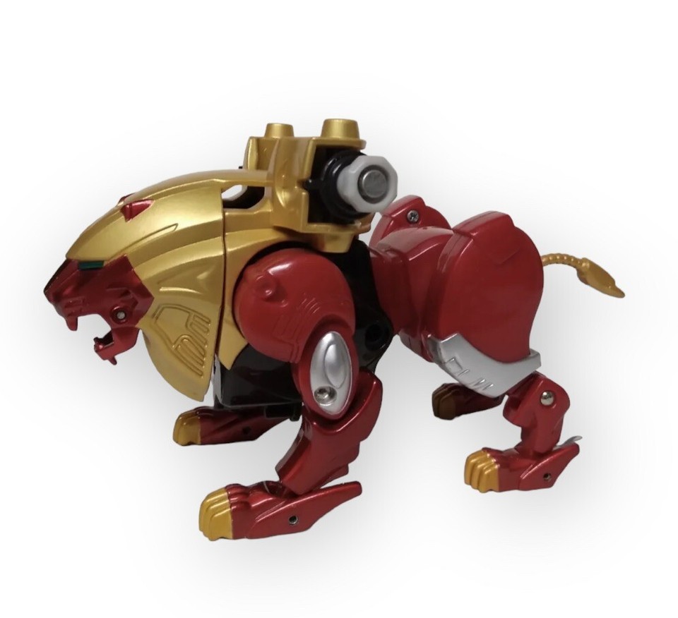 Power Rangers Deluxe Wild Force Megazord Red Lion Zord Figure Bandai ...