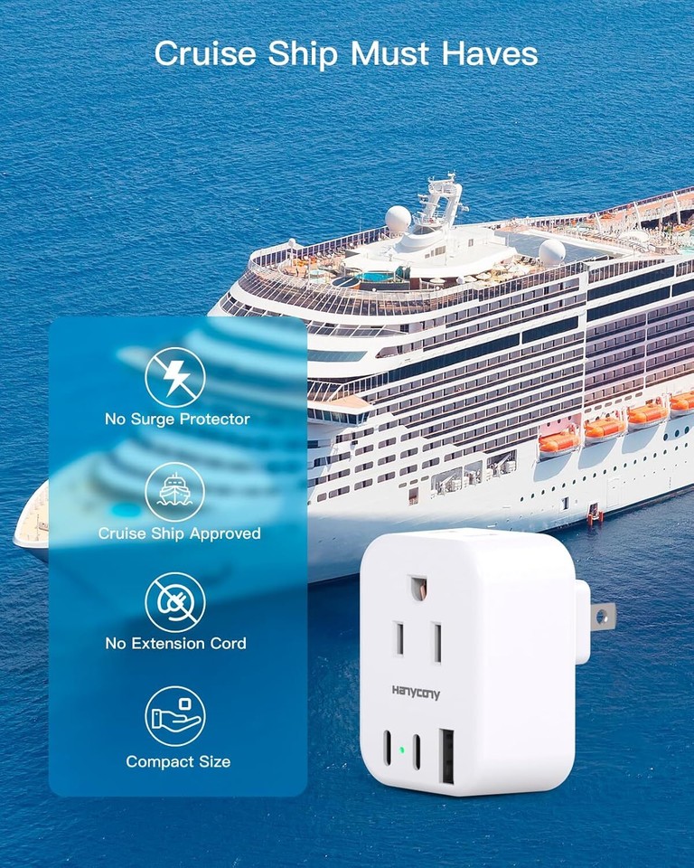 US to Japan Plug Adapter Japan Power Travel Adpter with 2 Outlet 3 USB ...