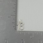 Number 16 Charm Sterling Silver for Bracelet 925 Sweet Birthday Sixteen ...