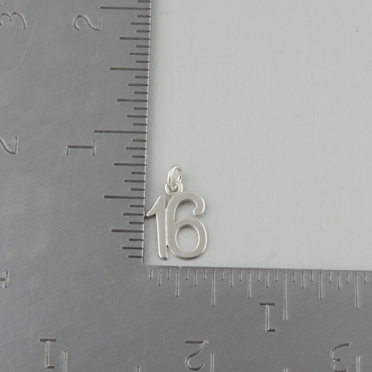 Number 16 Charm Sterling Silver for Bracelet 925 Sweet Birthday Sixteen ...
