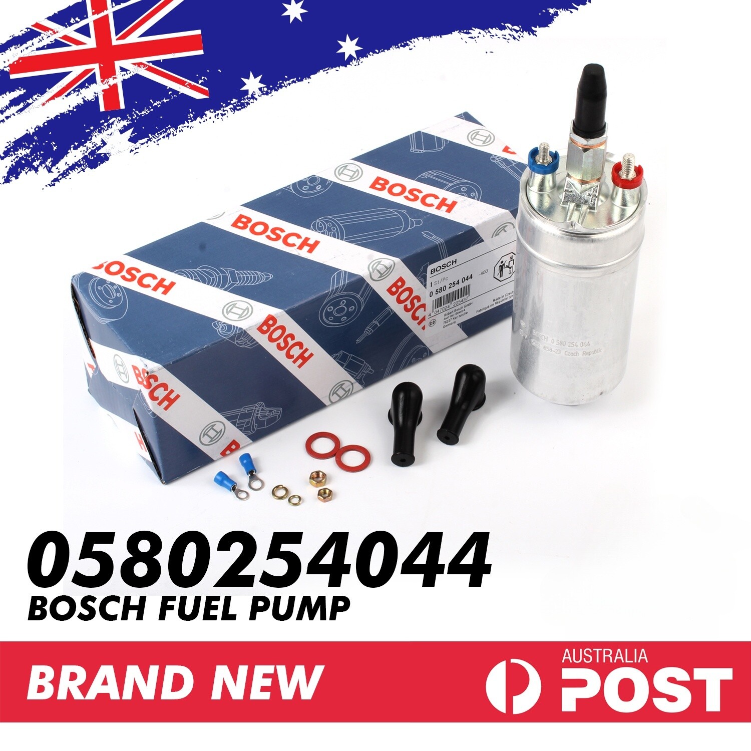 1x Genuine BOSCH 300LPH Universal External Inline Fuel Pump 0580254044 ...