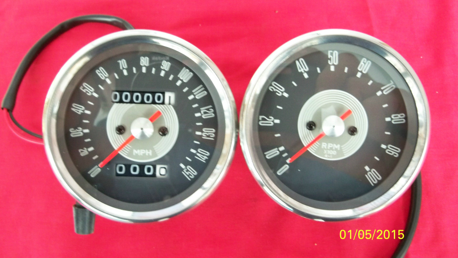 TRIUMPH MOTORCYCLE REPRODUCTION SMITH GREY FACED SPEEDOMETER ...