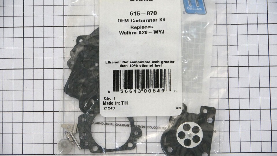 Genuine WALBRO & for WALBRO Carb Rebuild Kits Primers K10-HDB K20-WYJ ...