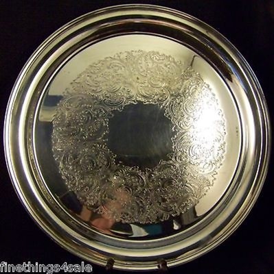 SUPERB ANTIQUE GORHAM SILVER ROUND SERVING TRAY PLATTER - OUR ...