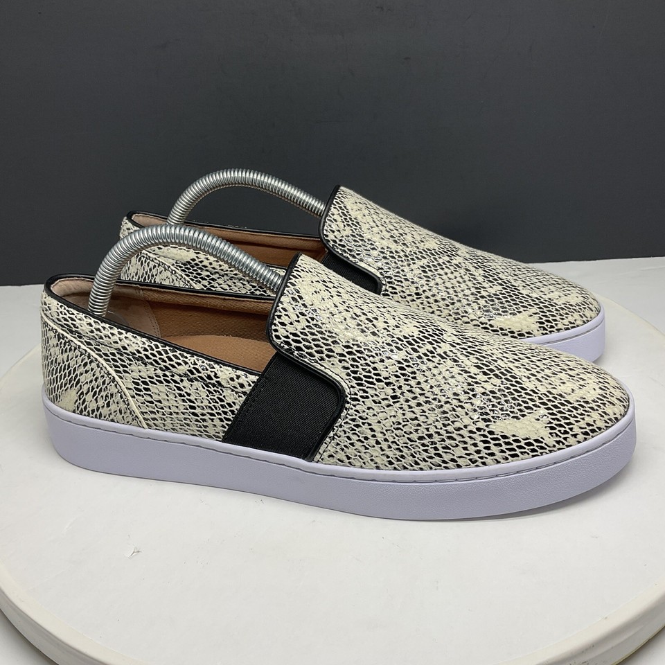 Vionic Shoes Womens 10 Demetra Snakeskin Print Leather Slip On Sneakers ...