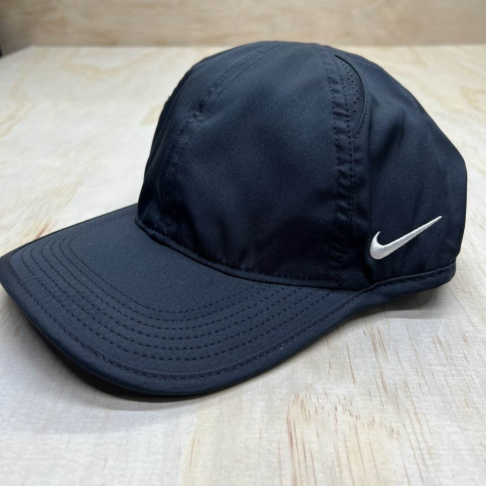 NEW Adjustable Nike Team Featherlight Blank Dri Fit Cap Hat Black ...
