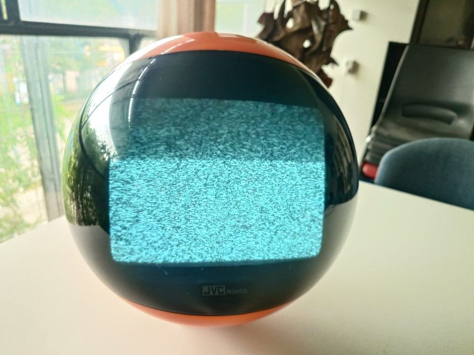 1970 JVC Nivico Videosphere, Orange CRT Television (in great working ...