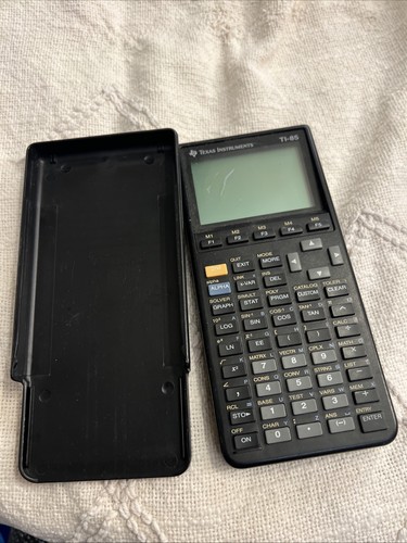 Texas Instruments TI-85 Graphing Calculator Black With Cover Untested ...