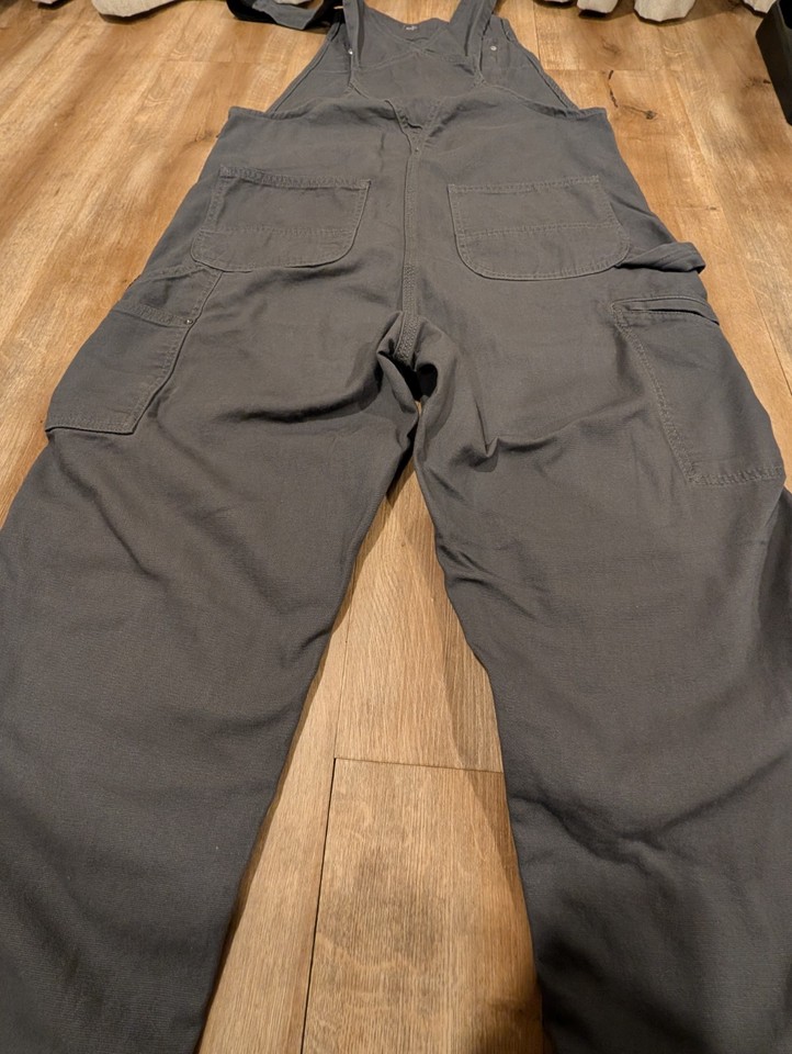 Carhartt Rigby Bib Overall 34x34 (36x32) Gravel Gray Canvas Workwear ...