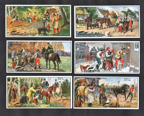 Gypsy Life German Ser 418 Gartmann Card Set 1900s Romany Caravan Music ...