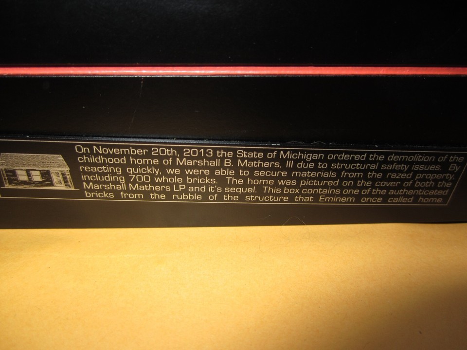 Eminem Brick, Dog Tags, Cassette,Baseball hat, Trading card lot. Read ...
