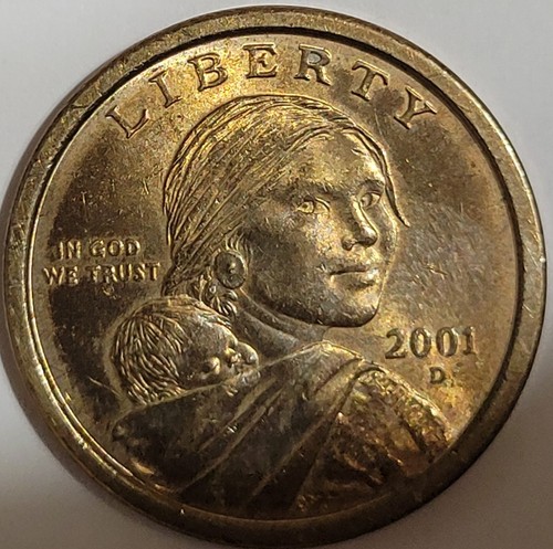 2001 D SACAGAWEA One Dollar US Liberty Coin Native American Dsgn ...