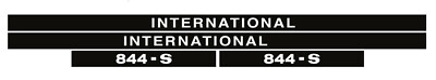 IHC Aufkleber international 844S Traktor Logo Emblem Sticker Label lang ...