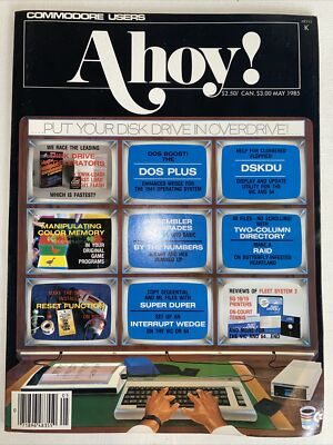 Ahoy! Magazine Commodore VIC + 64 Users program (may 1985) Very Good ...