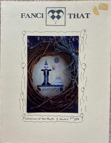 Scarecrow Of The Month January Fanci That Cross Stitch Pattern #108 -23 ...