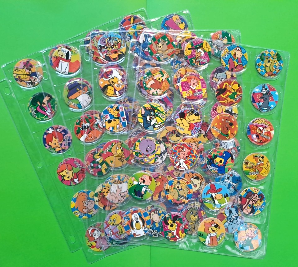 2005 CARTOON NETWORK TAZOS FULL SET COMPLETE 96/96 - POGS PERU VINTAGE ...