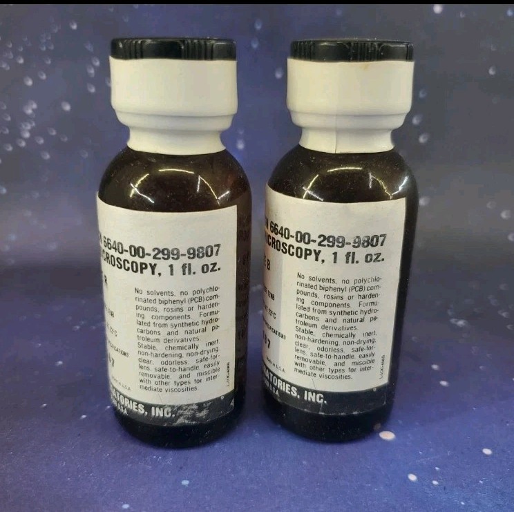 Cargille Lab. Non-Drying Immersion Oil Microscopy Type B - 1 FL OZ Lot ...