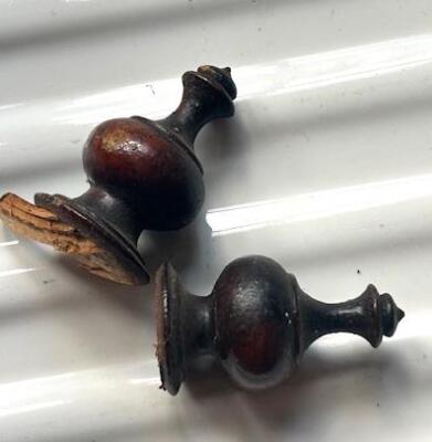 Antique Turned finials for wall clock - pair - clockmakers spares | eBay