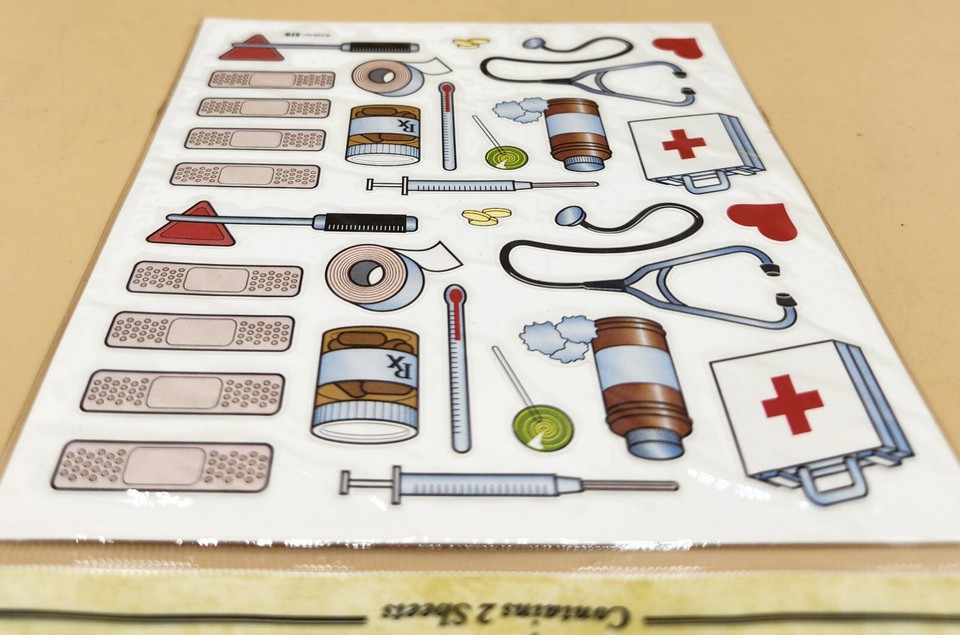 Stickabilities The Paper Studio FIRST AID MEDICAL Themed Stickers, 2 ...