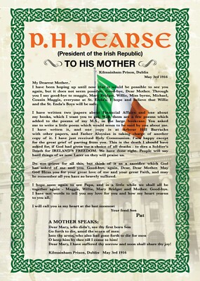 Exclusive A3 Poster - Patrick Pearse’ Letter to his Mother, 3rd May ...