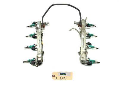 2013-2017 LEXUS LS460 4.6L V8 LEFT RIGHT UPPER FUEL RAIL FUEL INJECTOR ...