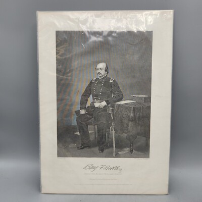 Antique 1863 Benjamin F. Butler Steel Engraving Facts Alonzo Chapel ...