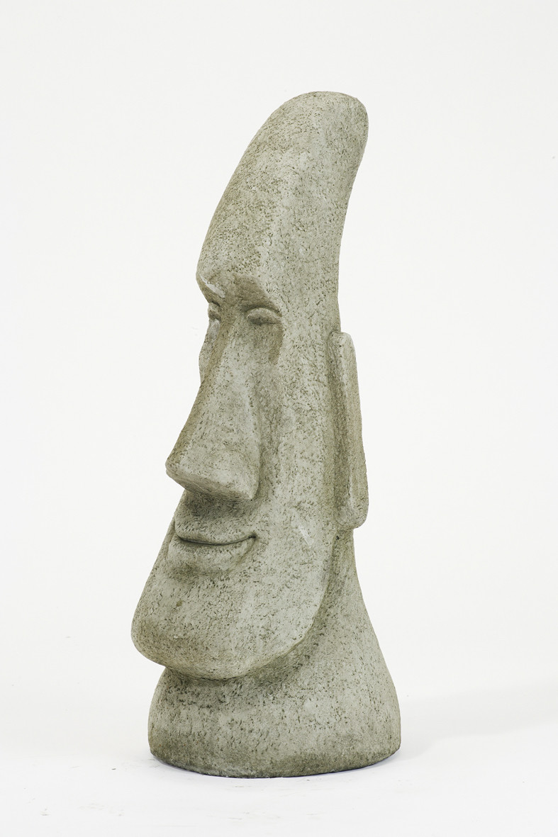 BRILLIANT LARGE EASTER ISLAND MOAI HEAD GARDEN ORNAMENT by DGS Statues ...