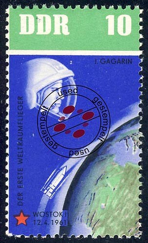 927 Sow. Weltraumflüge Gagarin+Wostok 10 Pf O | eBay