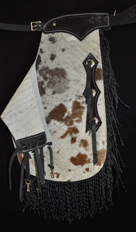 Custom Made Leather Chinks/Hair On Cowhide Chaps/Made In USA | eBay