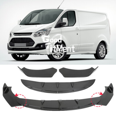 For Ford Transit Custom Connect Gloss Front Bumper Lip Splitter Spoiler ...