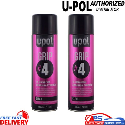 2 X U-POL GRIP # 4 ADHESION PROMOTER PLASTIC PRIMER UPOL AEROSOLS | eBay UK