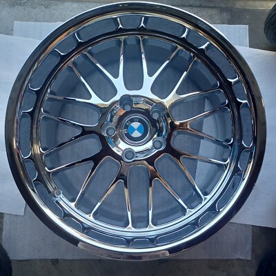 (1) Beyern Mesh Wheel chrome 19x95 5/120 ET30 Wheels 1995BYM155120C72 ...