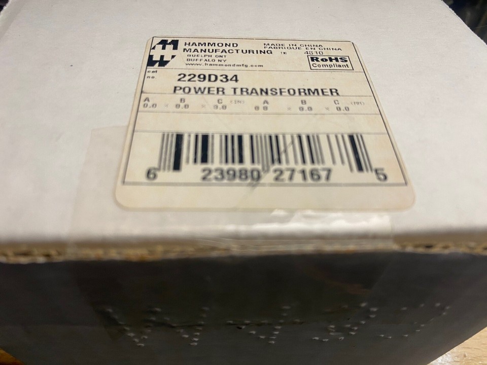 HAMMOND MFG - 229D34 PWR XFMR SEMI-TORO 48VA TH TRANSFORMER PC MOUNTED | eBay