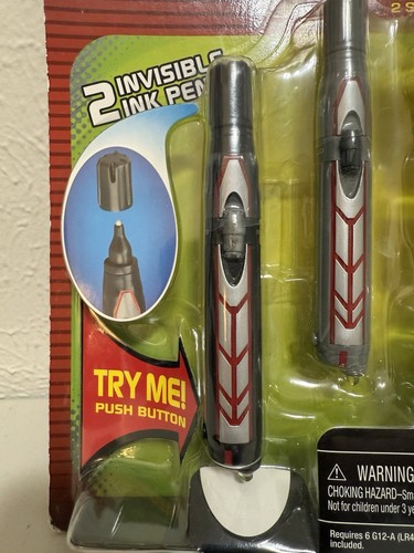 Spy Gear Secret Agent Pen UV Light Pen Kit + INVISIBLE Ink Messages ...