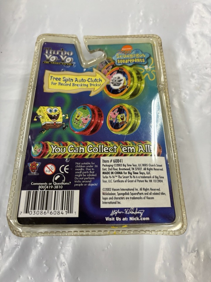 Nickelodeon Sponge Bob Squarepants Turbo Yo-Yo Superspins *RARE* 2003 ...