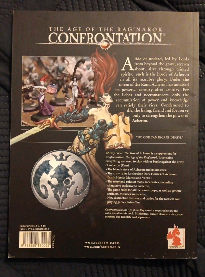 The AGE OF THE RAG'NAROK THE RAM OF ACHERON Confrontation RPG Book Gaming TTG | eBay