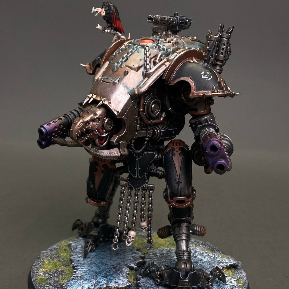 Warhammer 40k Painted War Dog Karnivores Chaos Knights Games Workshop ...