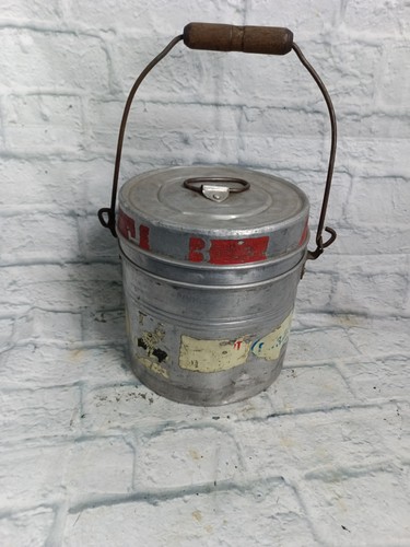 Vintage Priscilla Ware Aluminum Lunch Pail Bucket Carrier Bail Handle ...