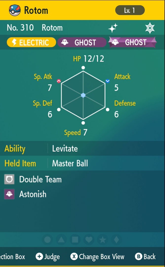 Pokemon Scarlet Violet SHINY ROTOM MODEST 6IV EV Battle Ready w ...