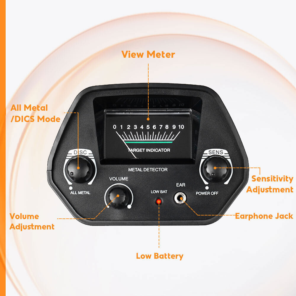 Large Metal Detector for Adult 8" Waterproof Coil Gold Detectors w/ LCD ...